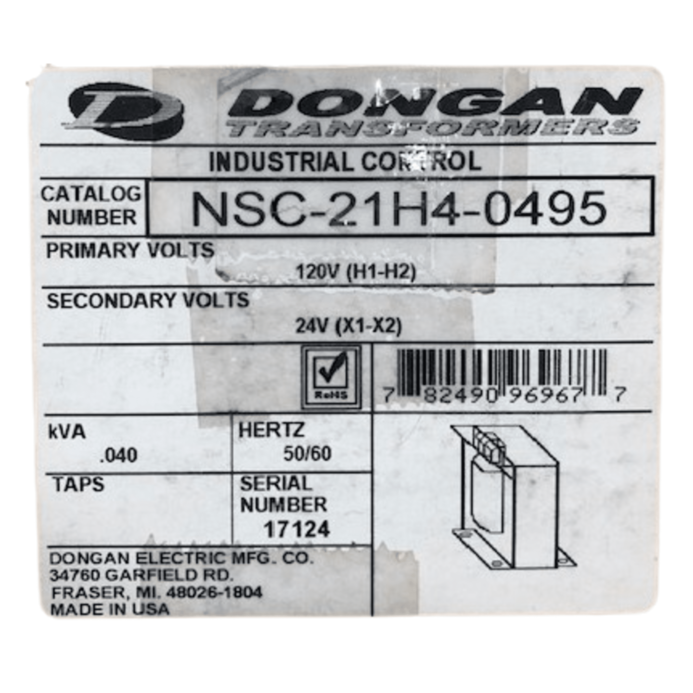 Dongan NSC21H40495, NSC-Ignition Transformer – Industrial Tools